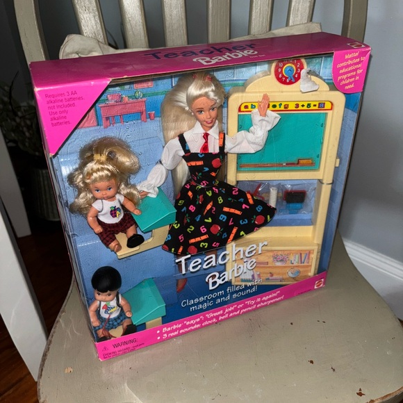 Barbie | Toys | Teacher Barbie Classroom Playset With Blonde Hair 995 ...